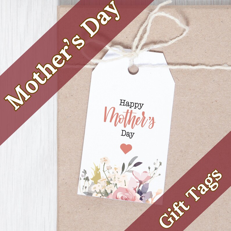 3 Printable Mother’s Day Gift Tags | Floral Gift Tags | Instant ...