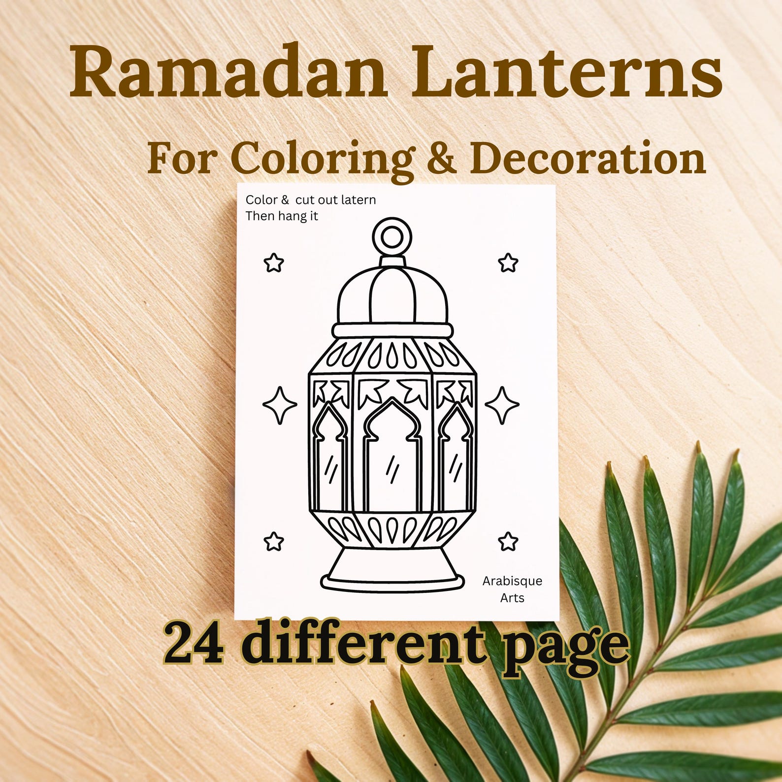 24 Coloring Pages |ramadan Lanterns |printable Ramadan Decorations ...
