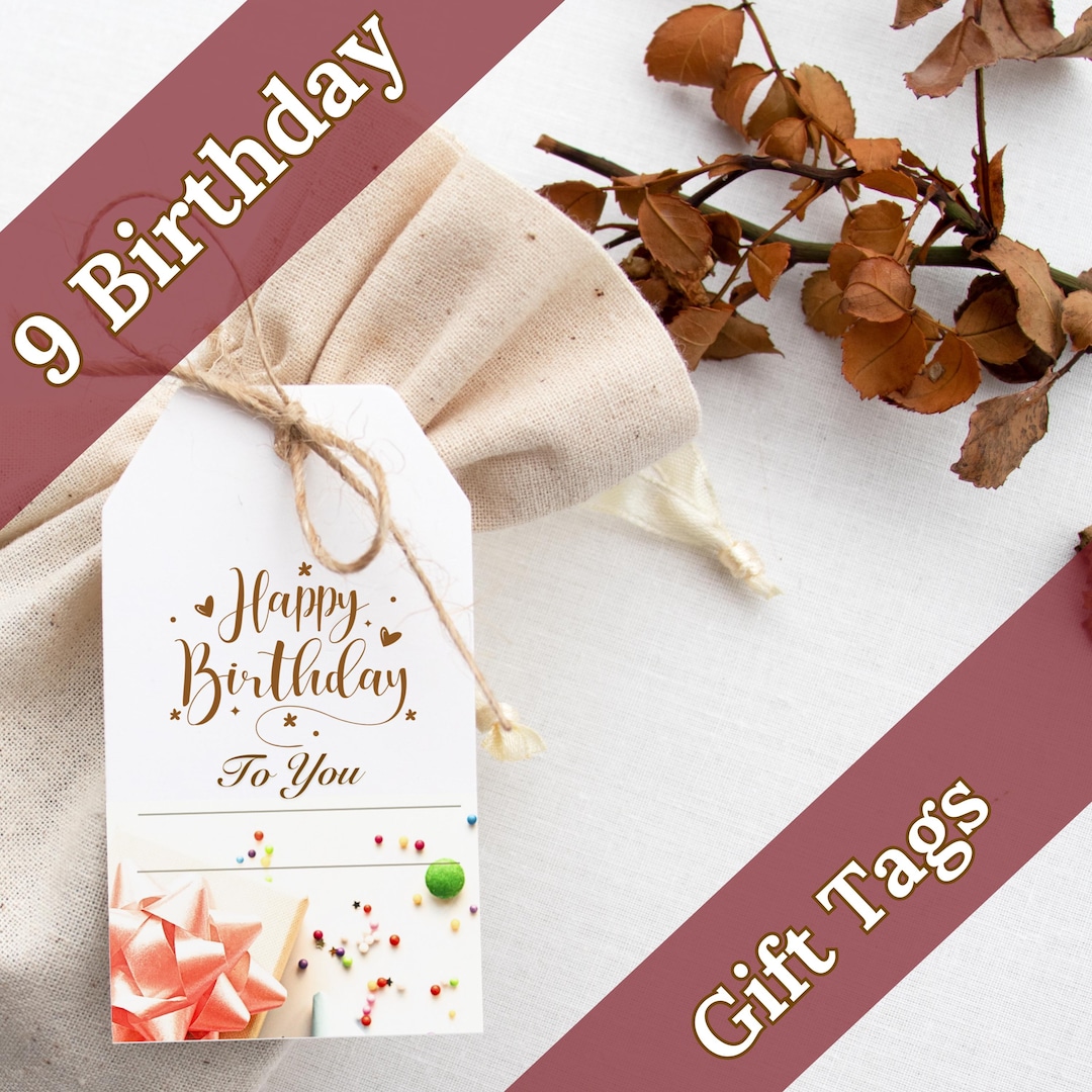 Printable Birthday Gift Tags | Cute & Elegant Happy Birthday Tags ...