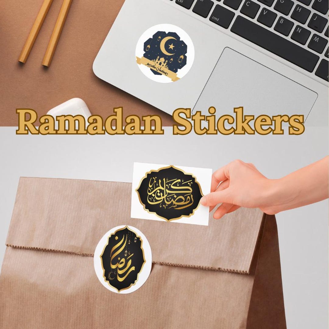 Ramadan Digital Sticker Set | 6 Printable Islamic Stickers (2000x2000 ...