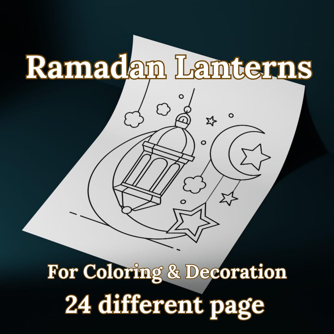 24 Coloring Pages |ramadan Lanterns |printable Ramadan Decorations ...