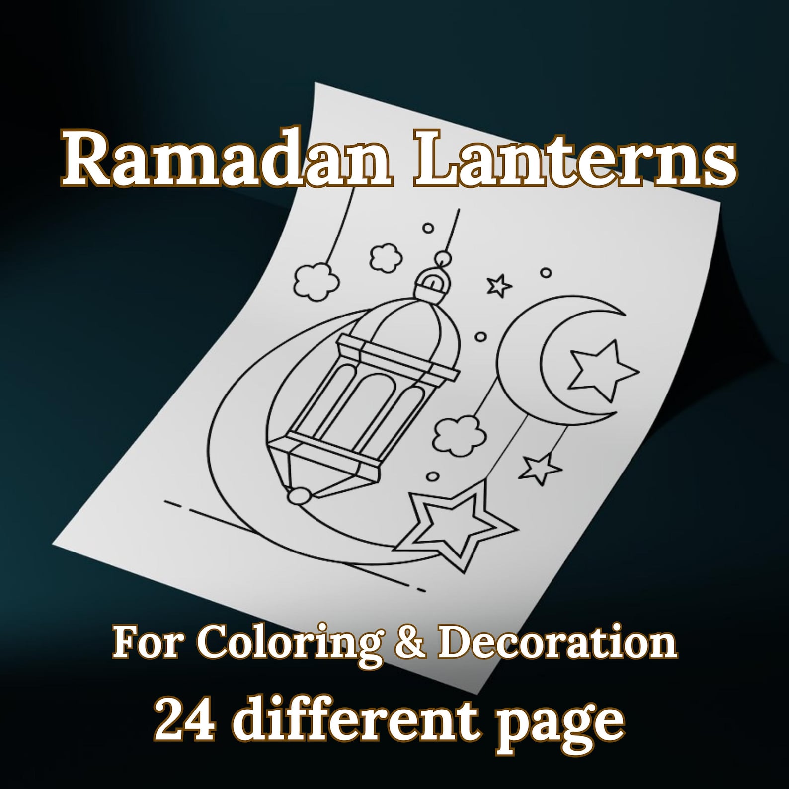 24 Coloring Pages |ramadan Lanterns |printable Ramadan Decorations ...