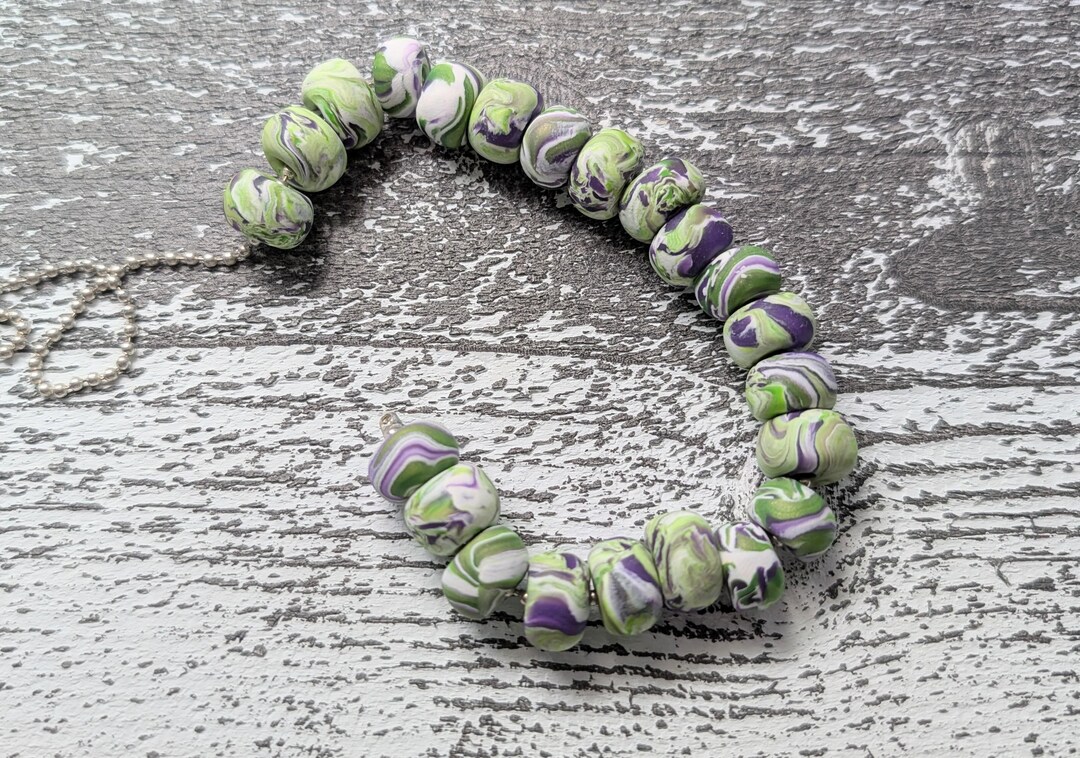 Hand Rolled Polymer Clay Beads: Colorful Jewelry Supplies, 8-12mm, Hair ...