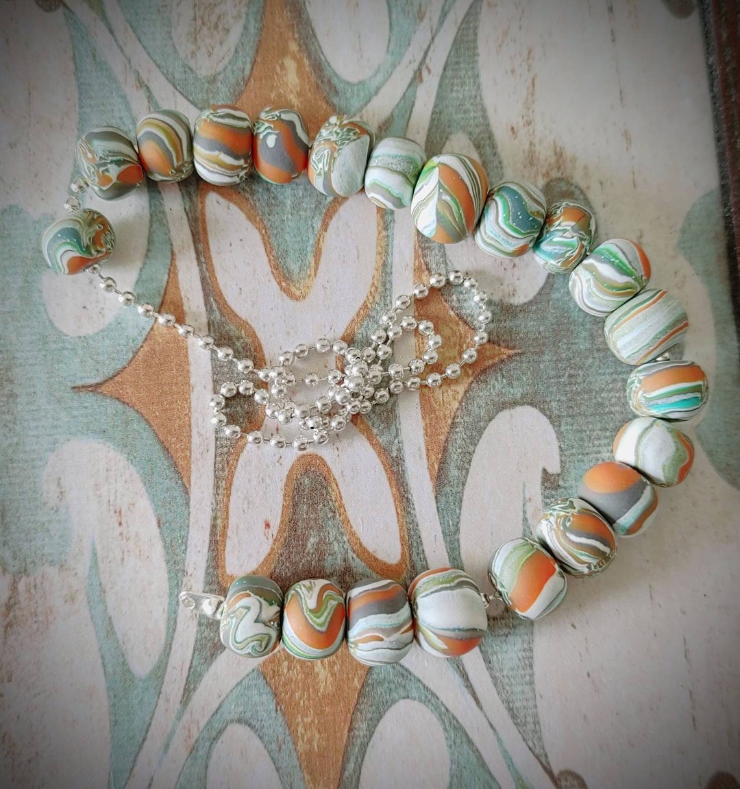 Hand Rolled Polymer Clay Beads: Multi Color Jewelry Supplies, Bead ...