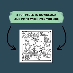 The Huldrafolk Mountain Village Coloring Book PDF Pages by Odaagda ...