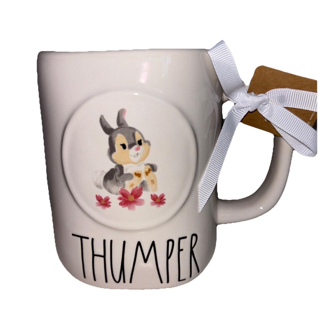 Rae Dunn Disney "thumper" Floral Mug Bambi Movie Bunny Rabbit Pink NEW ...