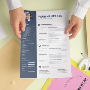 Clean Resume Template for Adobe Illustrator - Etsy