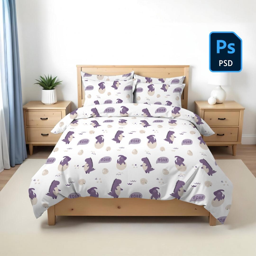 Single Bed Mockup - Photoshop File - Etsy