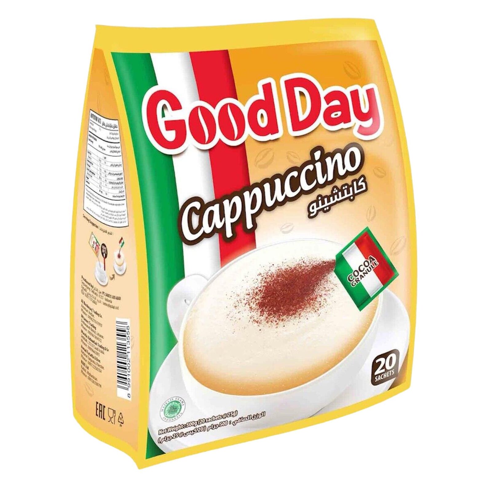 Good Day Cappuccino Instant Coffee, 20 Sachets 25 Gram - Etsy