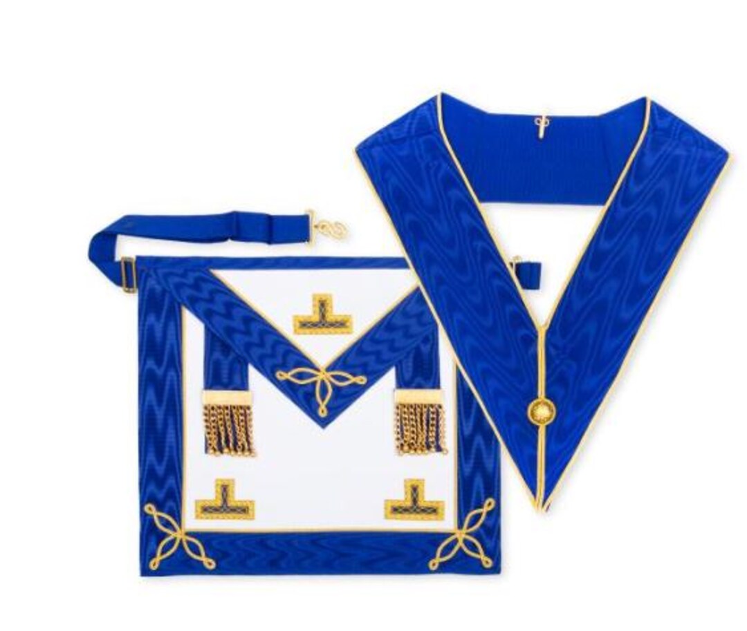 Masonic Craft Provincial (LGR) Undress Apron Set With Collar & Levels ...