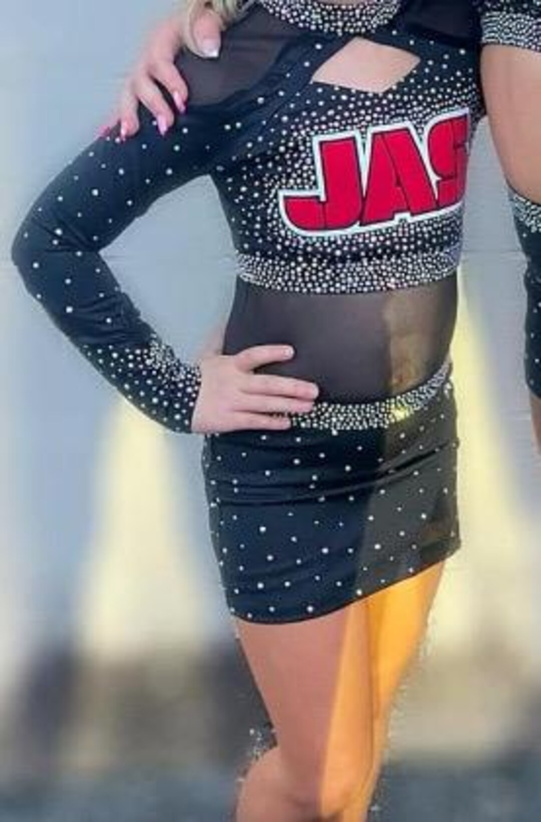 JAS Cheer Uniform for American Girl Doll 18” - Front Logo With Stones ...