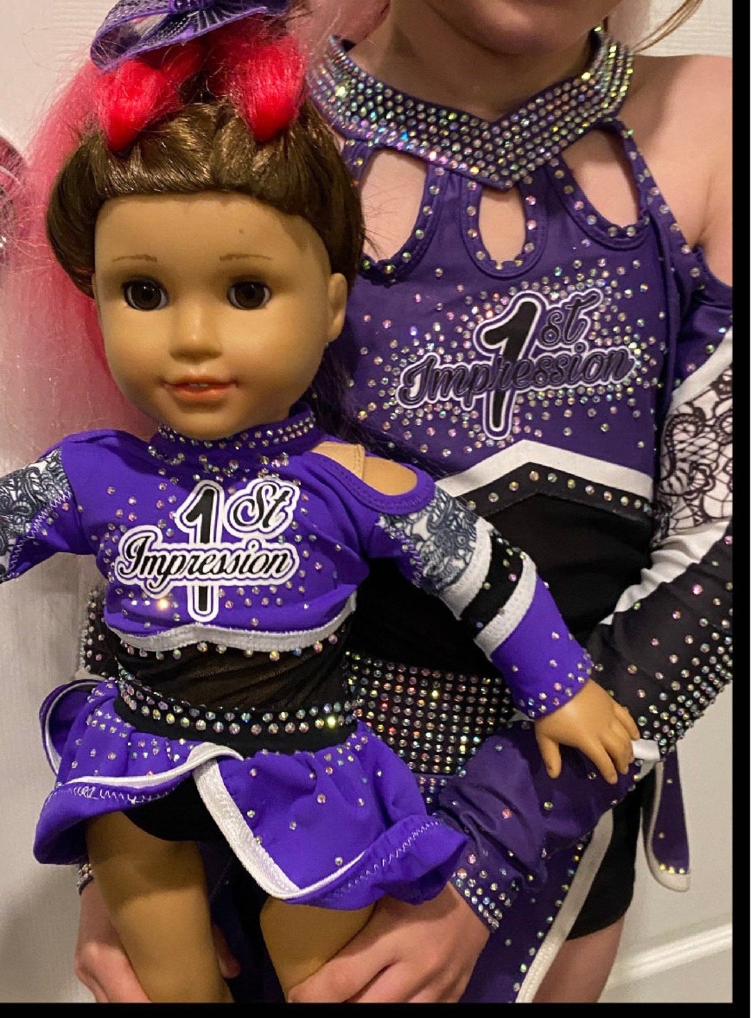 1st Impression Cheer Uniform for American Girl Doll 18” - Front and ...