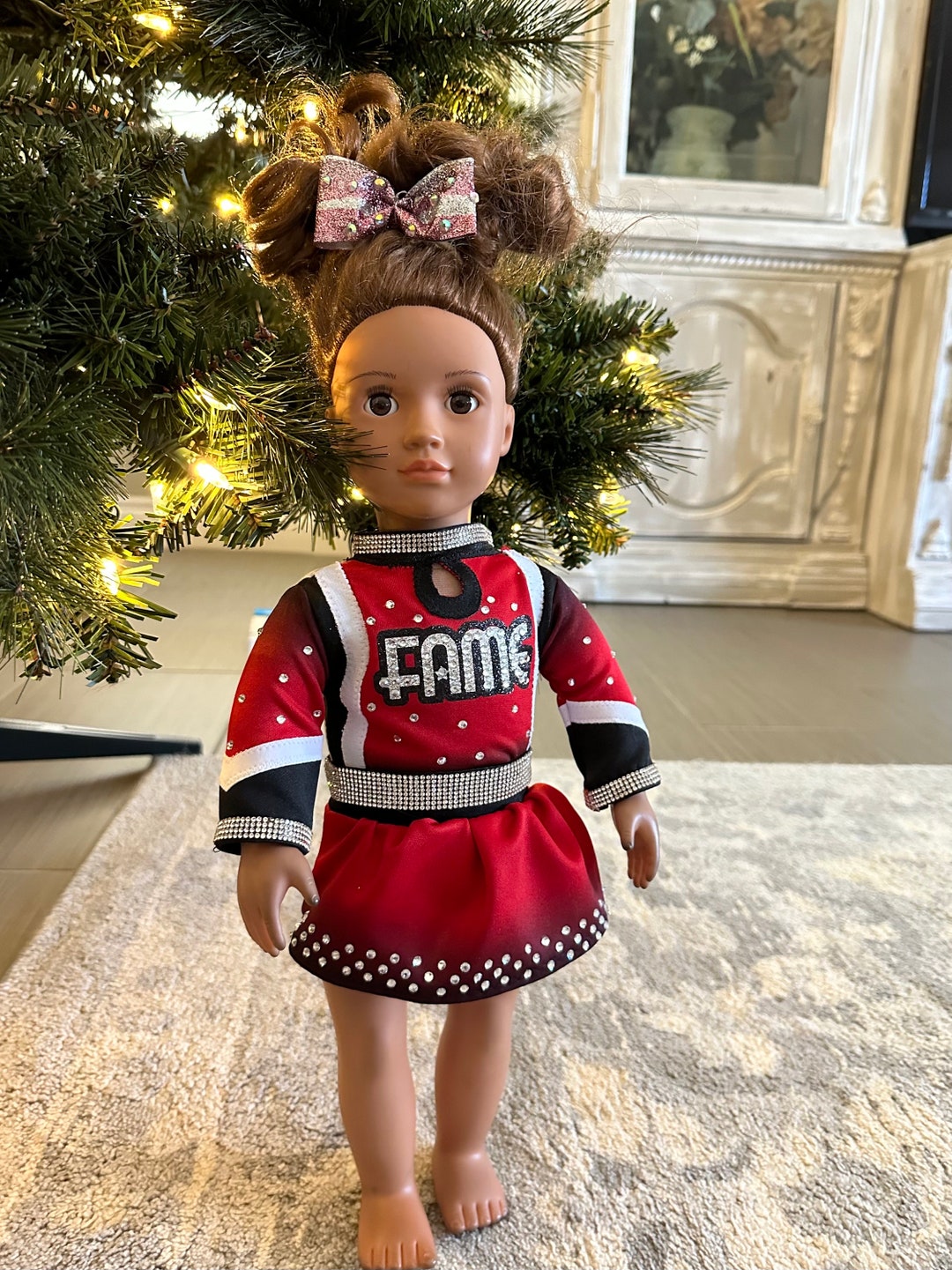 Custom 2024 FAME Cheer Uniform for American Girl 18 Doll Made to Match ...