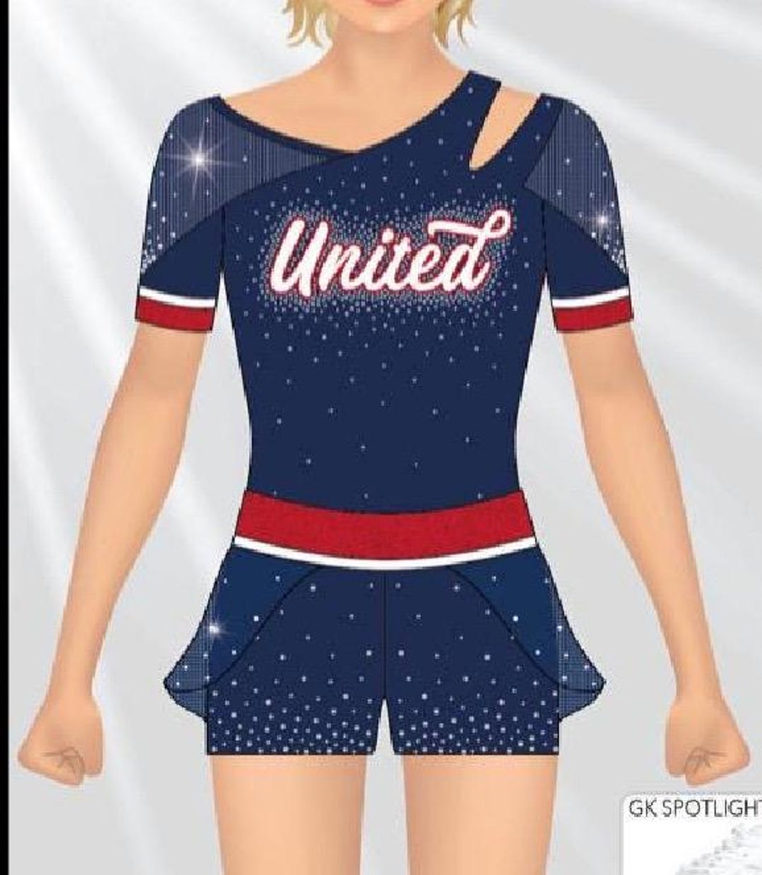 United Cheer Uniform With No Tummy Mesh for American Girl Doll 18” - Etsy