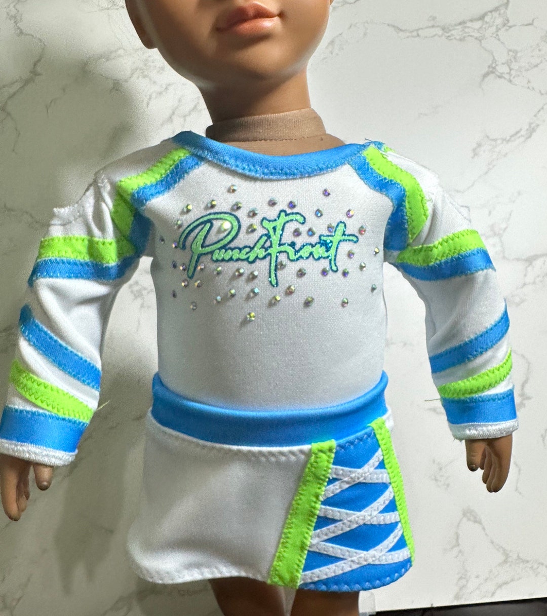 Punchfront Cheer Uniform for American Girl Doll 18” Made to Match Good ...