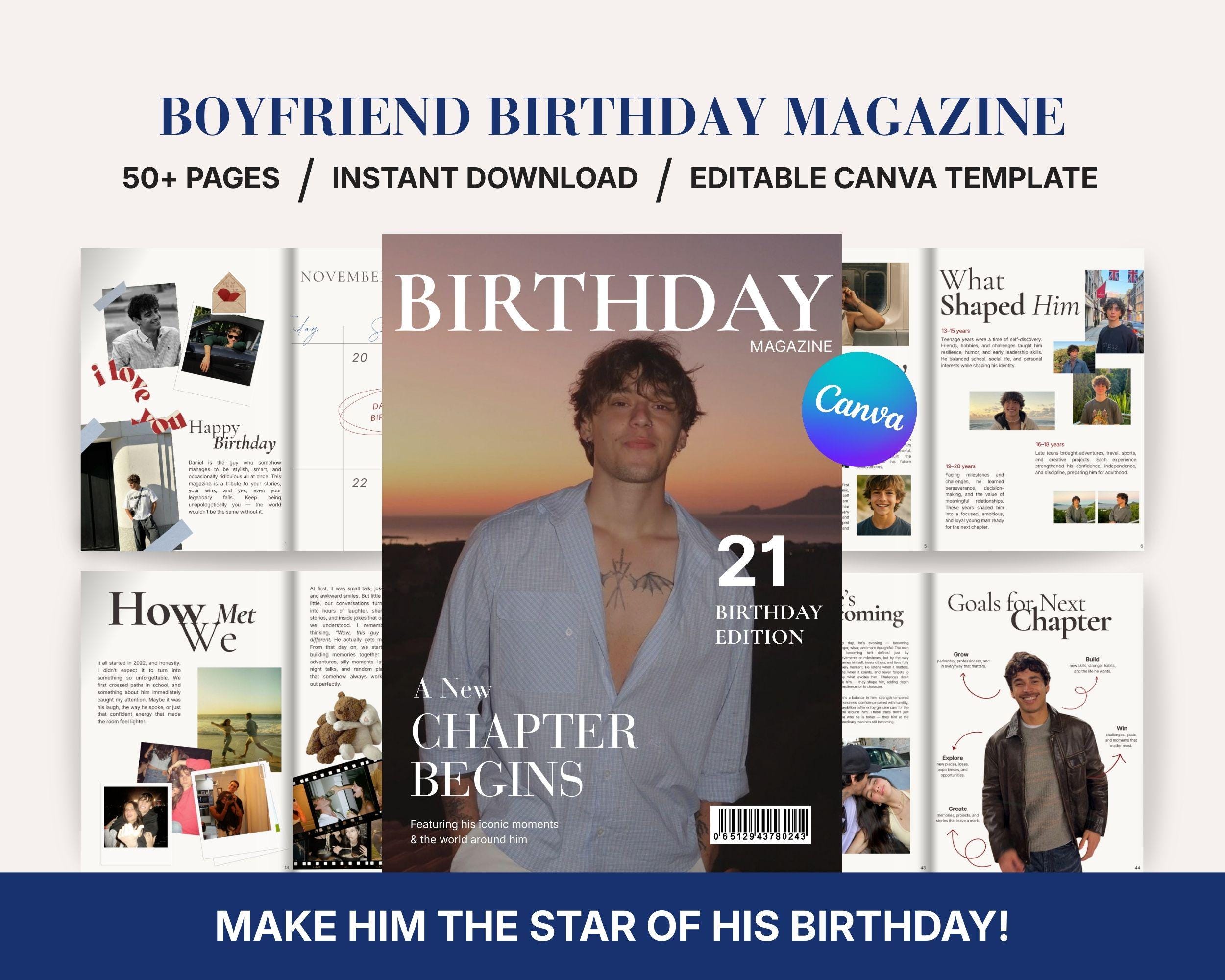 Birthday Magazine for Boyfriend | Personalized Emotional Gift ...