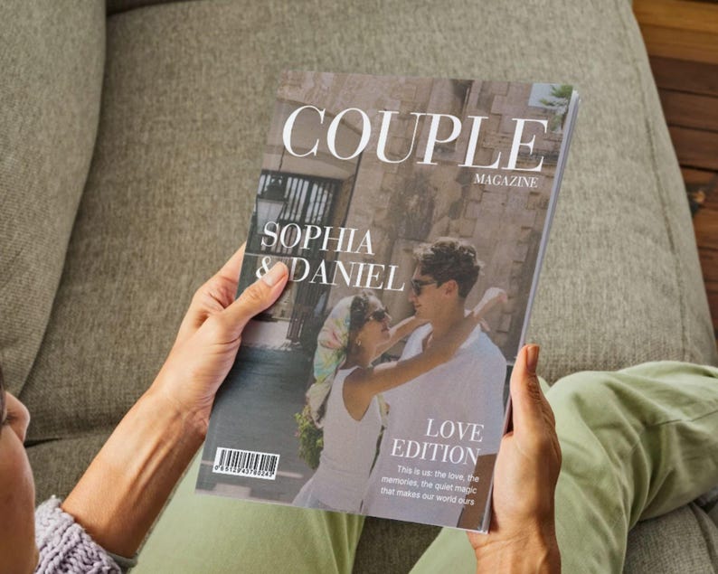 Personalized Couple Magazine Template | Couples Love Story Magazine ...