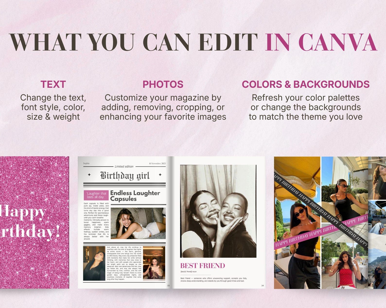 Best Friend Birthday Magazine | Personalized Birthday Gift for Her ...