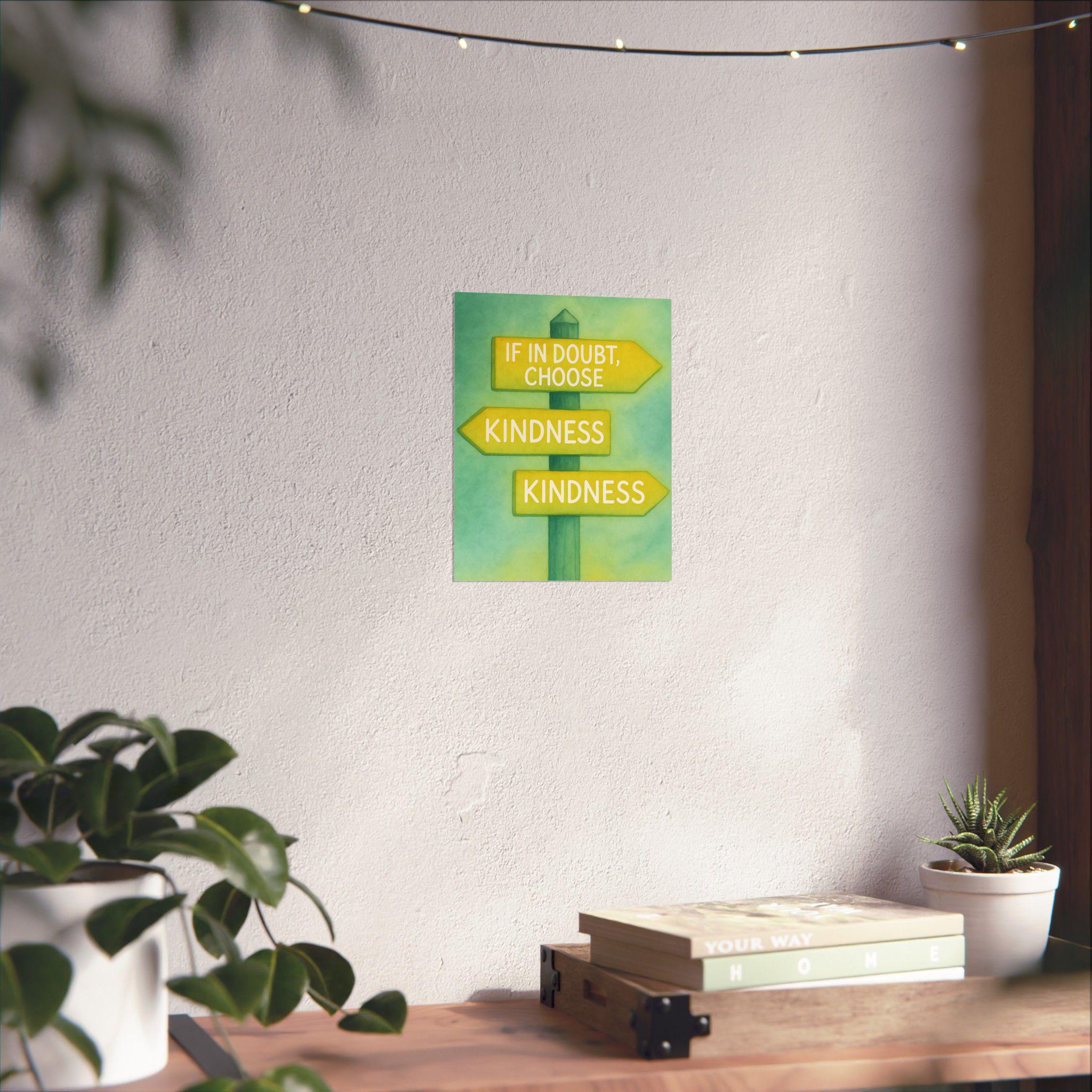 Choose Kindness Signpost Poster, Inspirational Wall Art - Etsy