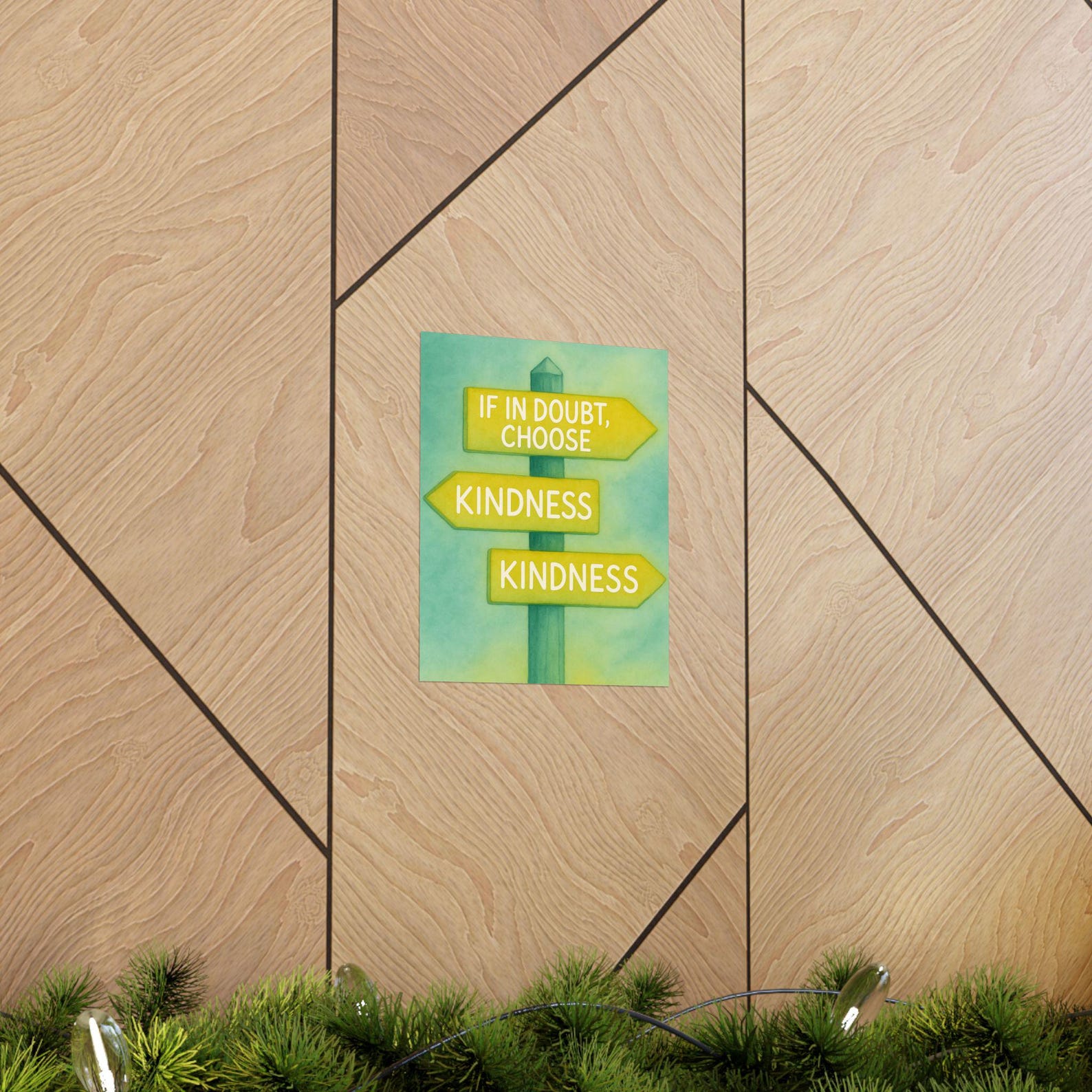 Choose Kindness Signpost Poster, Inspirational Wall Art - Etsy