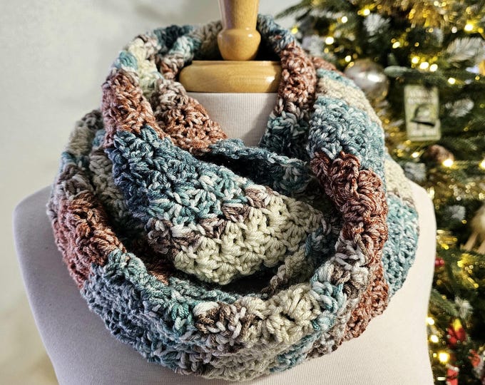 Crochet Infinity Scarf, Infinity Scarf, Circle Scarf, Lightweight ...