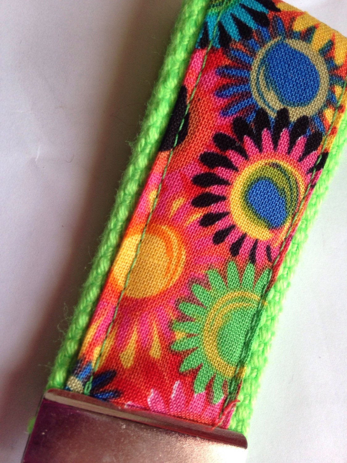 Mini Key Fob Neon Green Purple Yellow Pink and Orange - Etsy