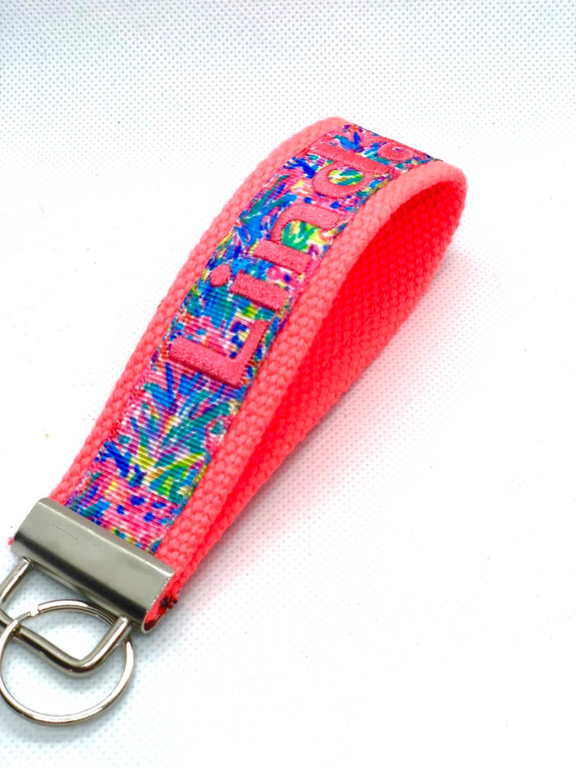 Personalized Wristlet Key Fob Made With Grosgrain Ribbon/ - Etsy