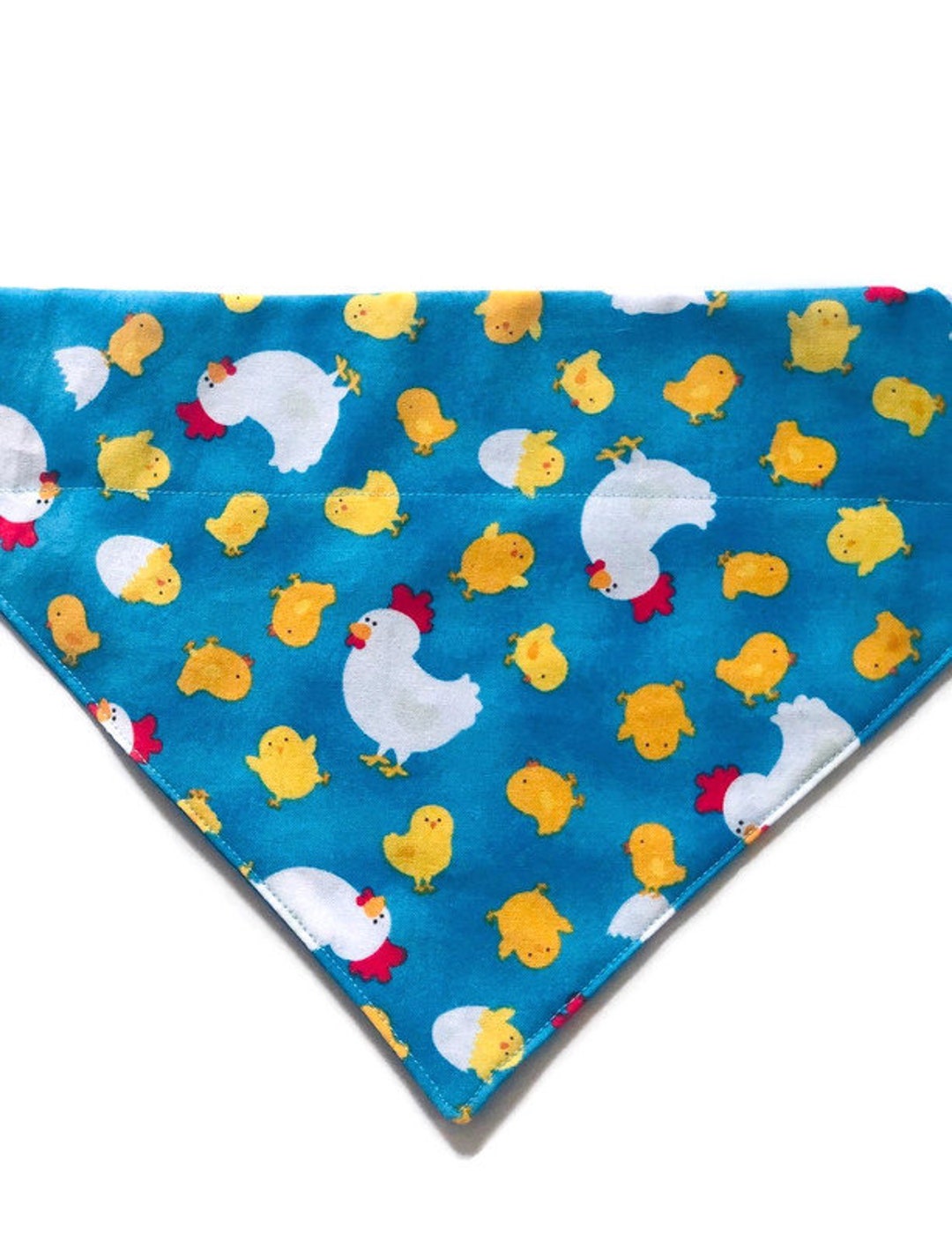 Chicken/ Baby Chicks/ Dog Bandana/ Dogs/ Yellow/ Blue / Fabric ...