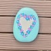 Painted Rock, Hand Painted Stone, Garden Rock, Heart Design Rock ...