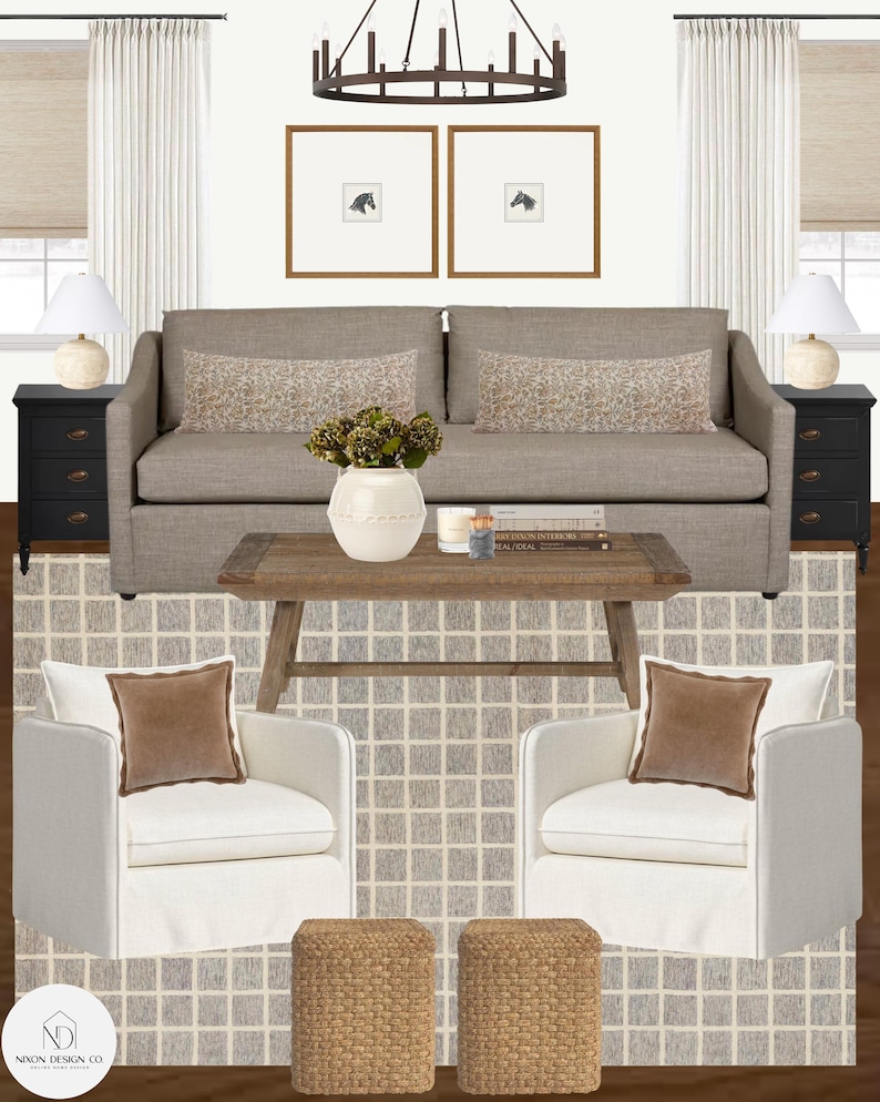 Virtual Interior Design Package - Custom Room Design, Moodboard and ...