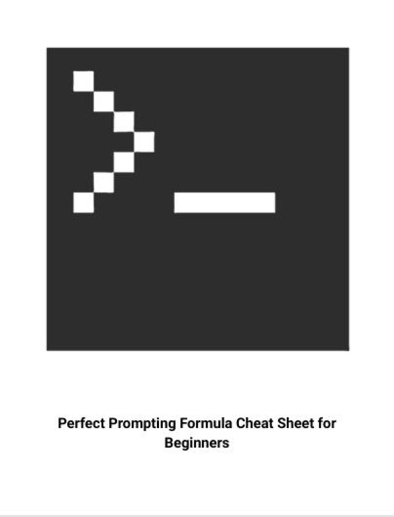 Perfect Prompting Formula Cheat Sheet for Beginners - Etsy