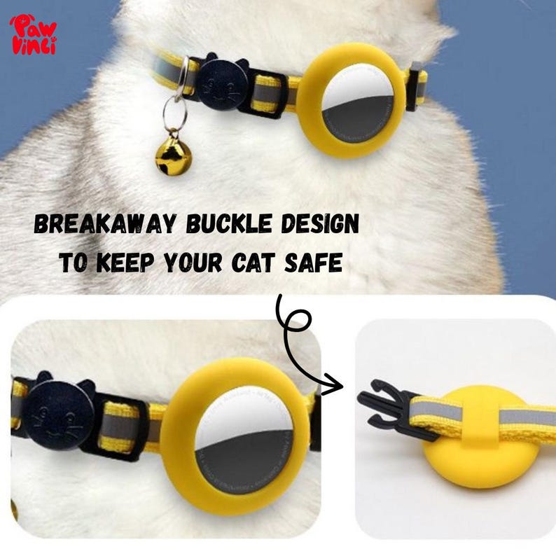 Aura Guardian: Reflective Collar, Personalized ID & Discreet AirTag ...