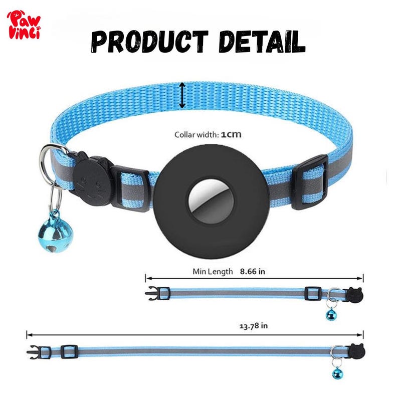 Aura Guardian: Reflective Collar, Personalized ID & Discreet AirTag ...