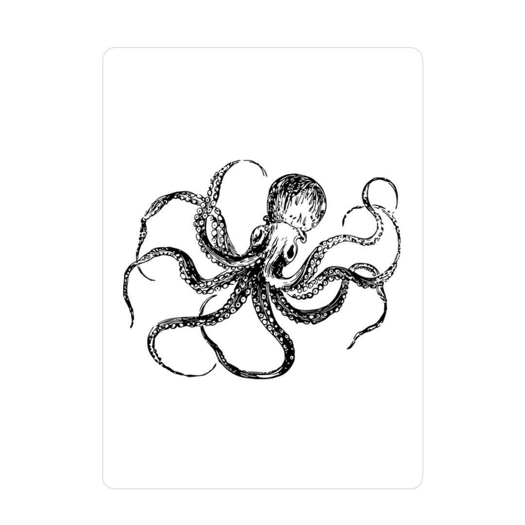 Octopus Kiss-cut Vinyl Decals - Nautical Decor for Home, Laptop, Car ...