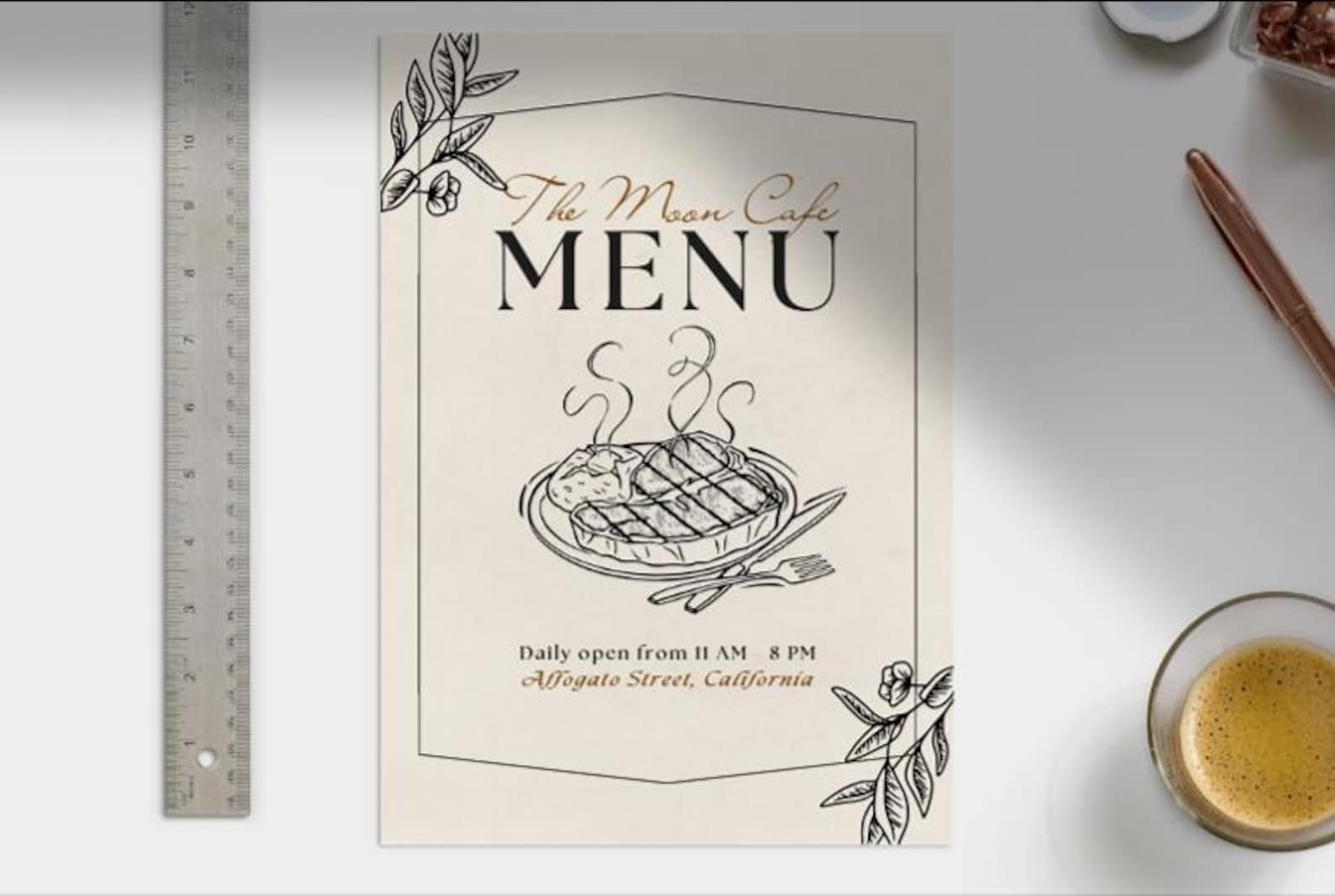 Editable Food Menu Template | Restaurant Menu Canva Template ...
