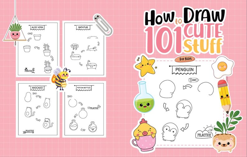 How to Draw Tutorial Book for Kids - Etsy