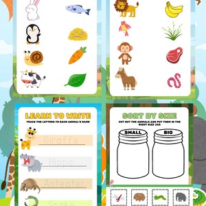 Editable Animal Adventures Busy Book - Etsy