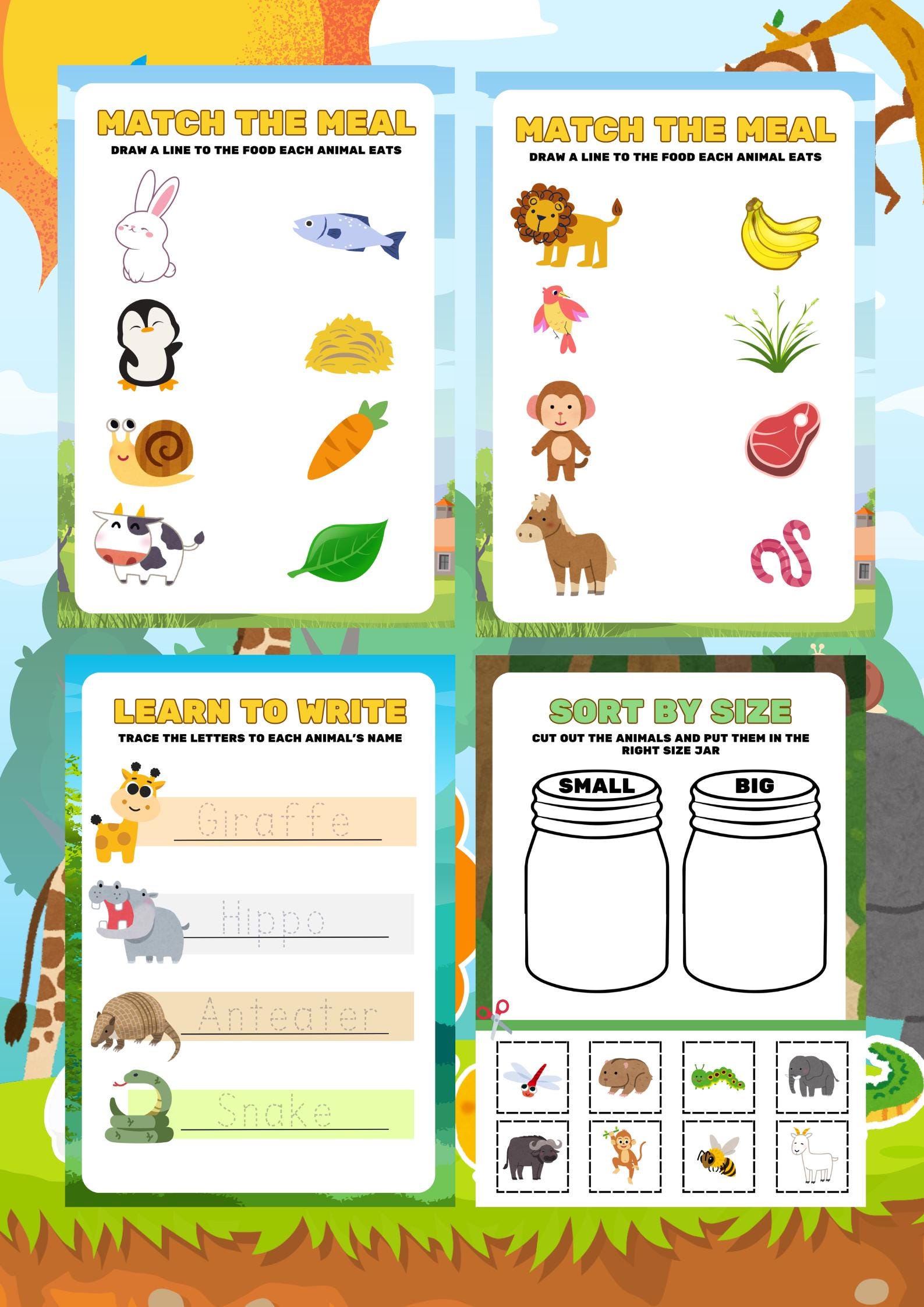 Editable Animal Adventures Busy Book - Etsy