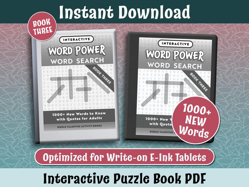 Word Power Word Search Puzzle Book Three for Adults Large Print: 1000 ...