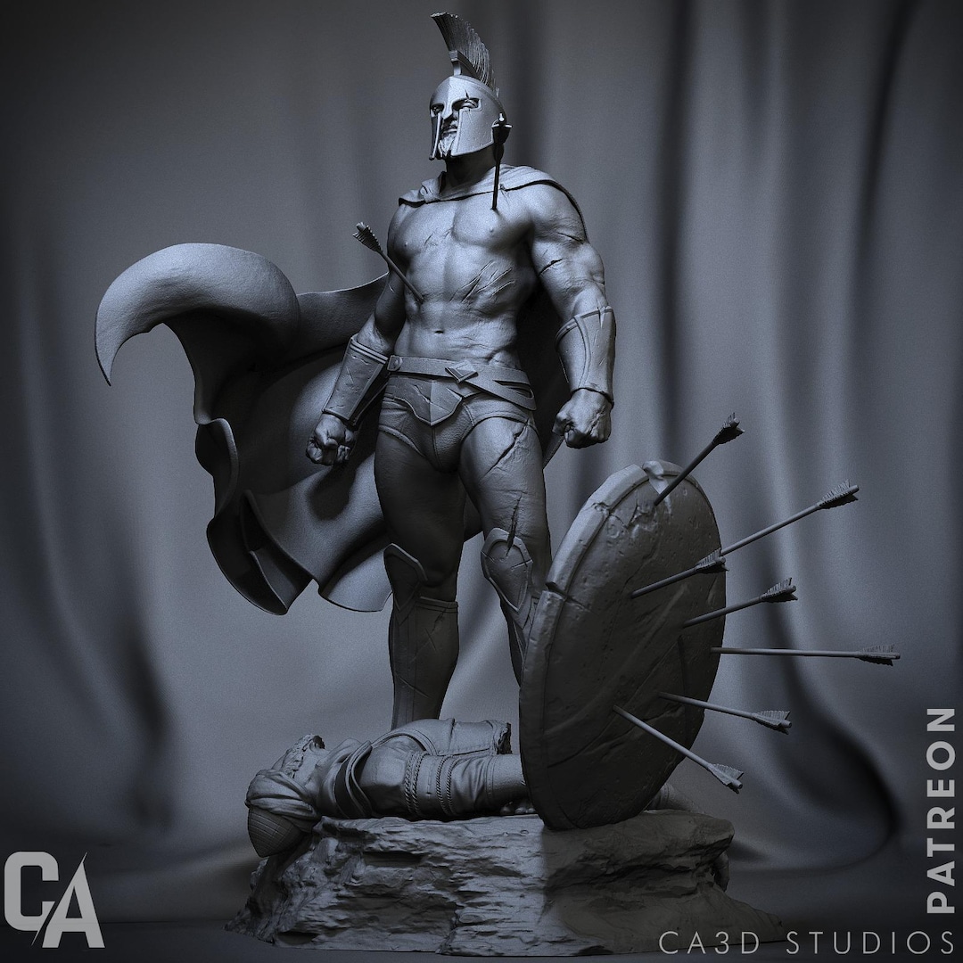 King Leonidus Fan Art. CA3D Figures 1/12-1/4 Scale Figurine Kits ...