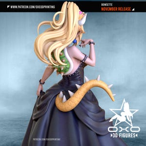 Bowsette Pinup Fan Art SFW Figurine Kit. OXO3D Waifu Figurine Kit ...