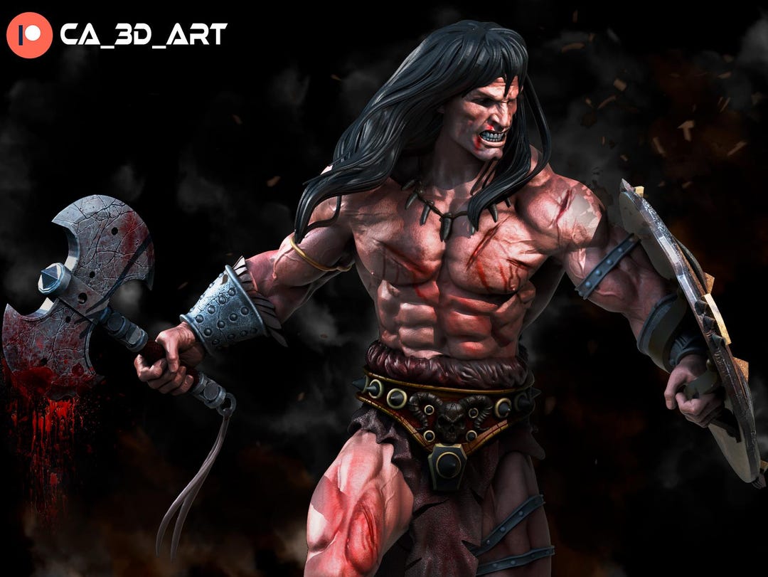 Conan Barbarian Fan Art. CA3D Figures 1/12-1/4 Scale Figurine Kits. Unpainted Resin Model Kit ...