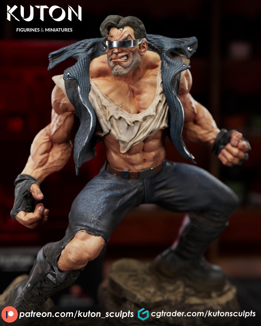 Sharkey Fan Art. KUTON Sculpts 1/10 Scale Figurine Kit. Unpainted Resin ...