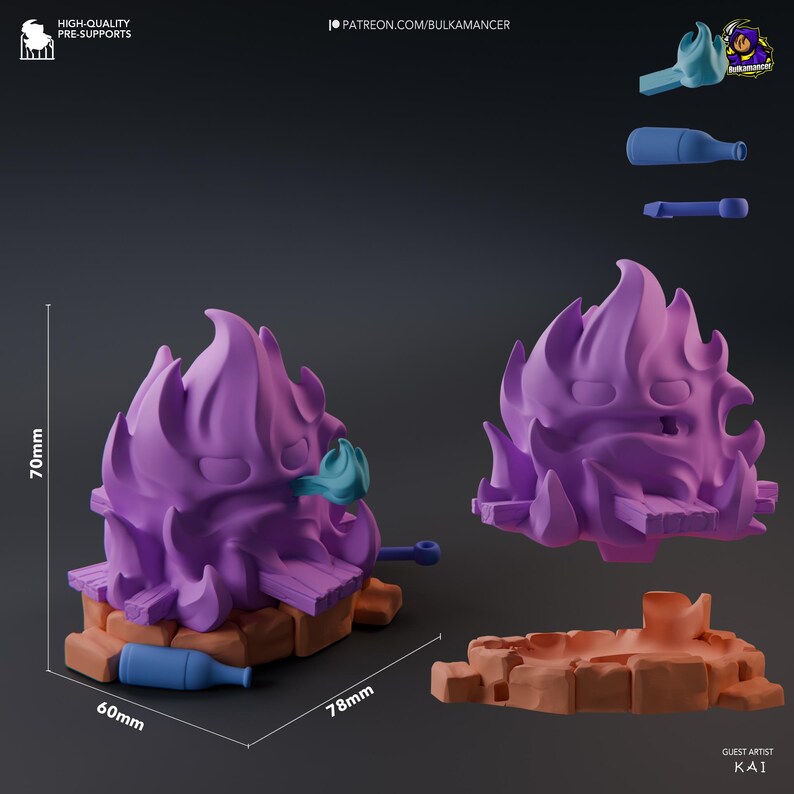 Fire Sprite Fan Art Figurine Kit. Bulkamancer 240mm Scale Figurine Kit ...