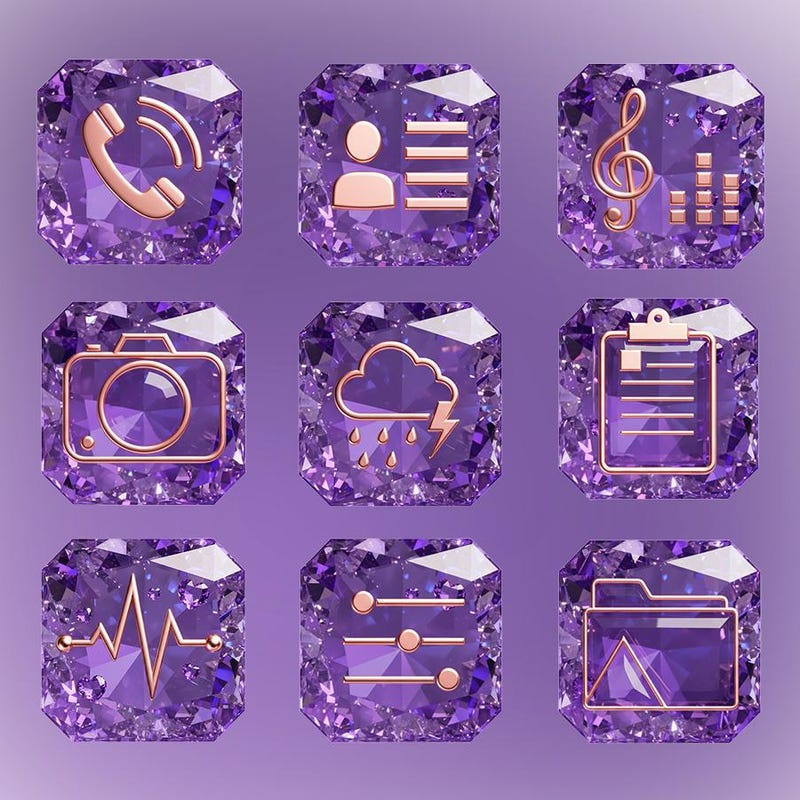 Purple Icons - Etsy