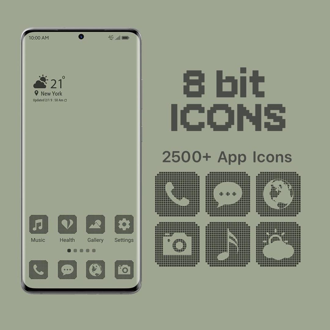 8-bit App Icons Pack – Retro Pixel Style for Ios & Android | 2500 ...