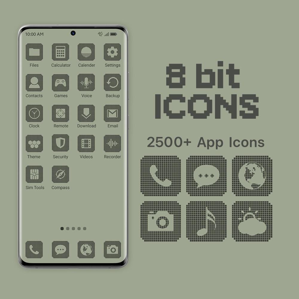 8-bit App Icons Pack – Retro Pixel Style for Ios & Android | 2500 ...