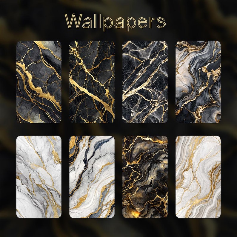 Gold Marble App Icon Pack: Ios & Android Theme (2577 Icons) - Etsy