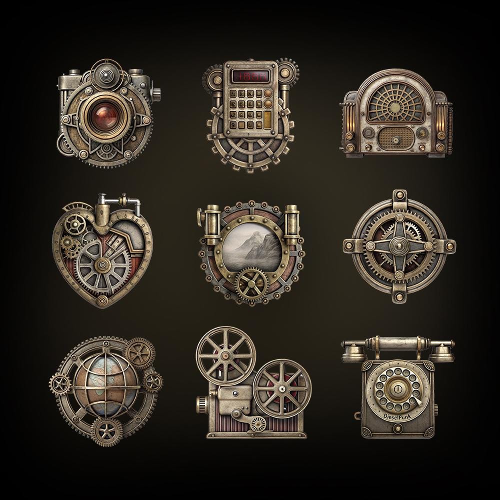Steampunk Icon Pack – 100+ Dieselpunk Style Custom Icons for Ios ...