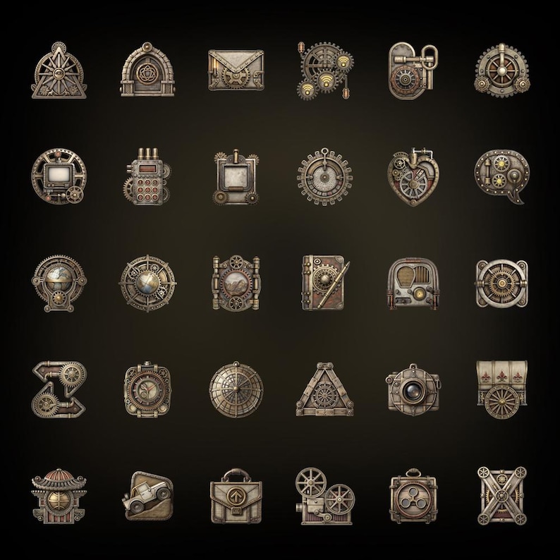 Steampunk Icon Pack – 100+ Dieselpunk Style Custom Icons for Ios ...